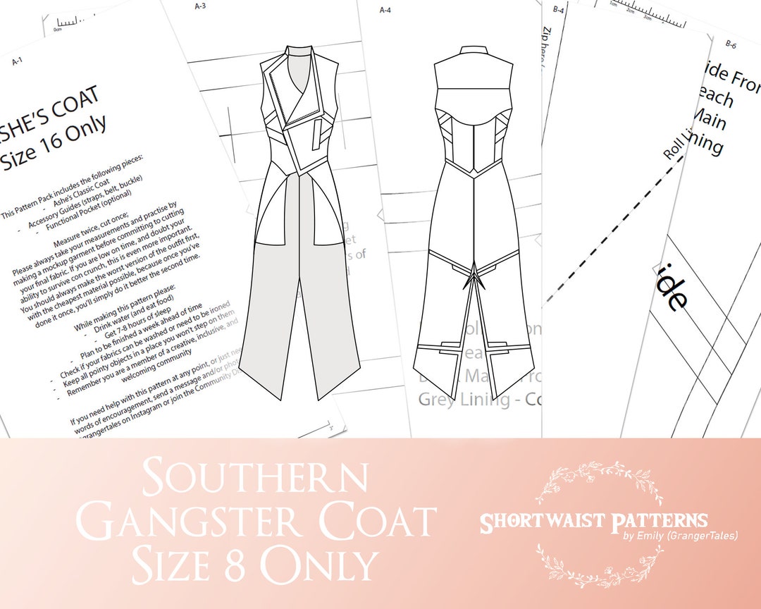 Southern Gangster | Coat Pattern | Size 16 Only - Etsy
