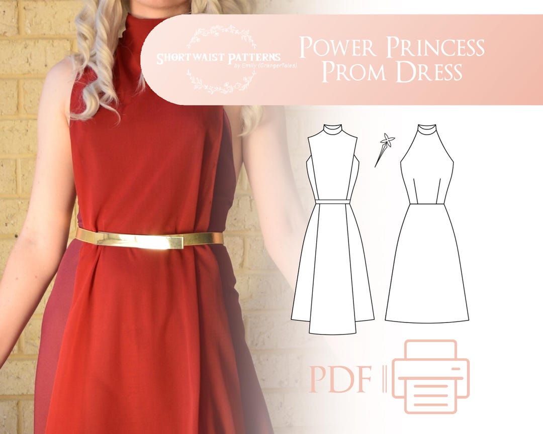 Power Princess Prom Dress | PDF Pattern Sizes 6-30 - Etsy