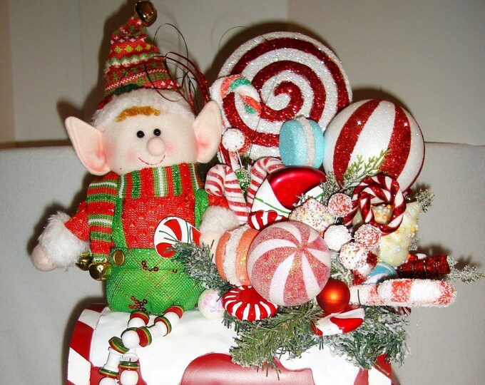 Christmas Centerpiece Letters To Santa Mailbox With Elf Etsy