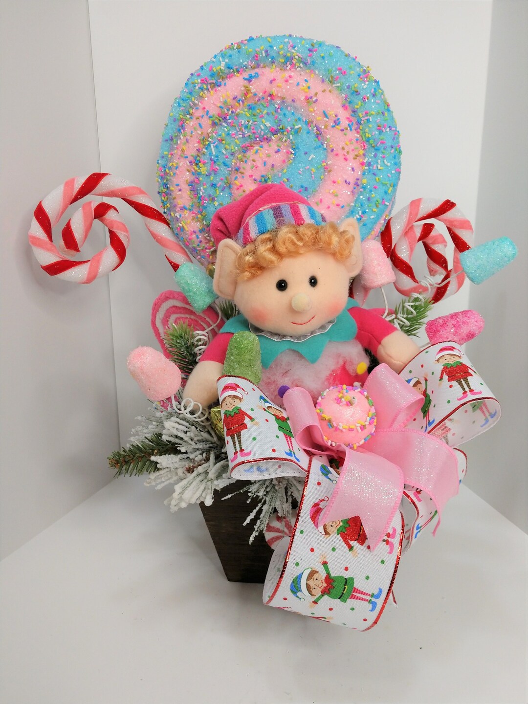 Colorful Elf Centerpiece for Your Holiday Table, Christmas Elf ...