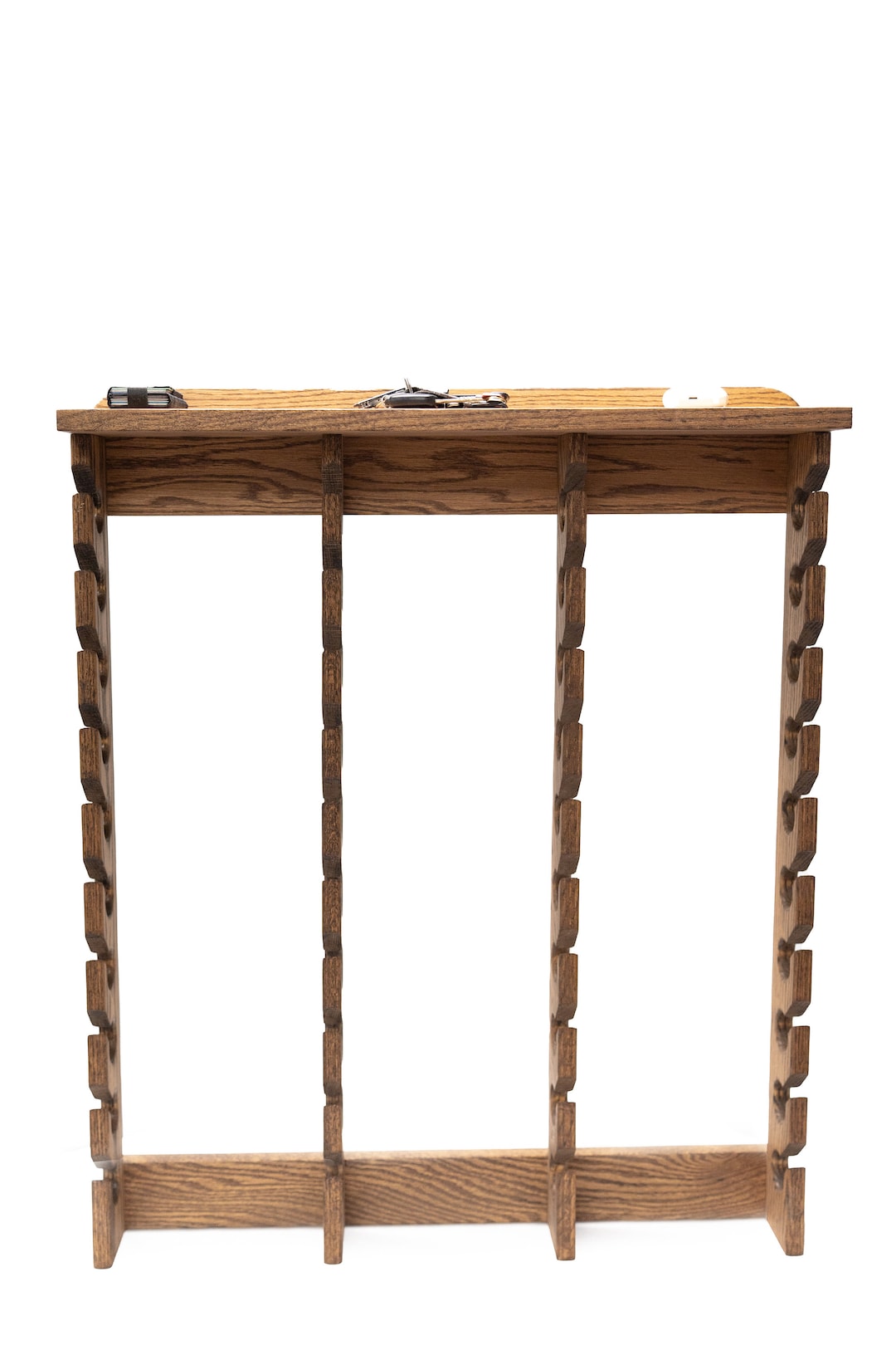 40 Cap Solid Oak Rack With Top Shelf- Made to Order - Free Shipping USA ...