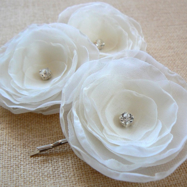 Ivory Hair Clips - Etsy