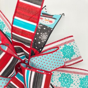 Snowman Decorative Bow / Christmas Snowman Lantern Bow / Whimsical ...