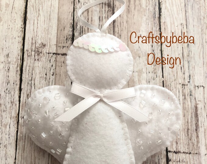 Angel Ornament / White Angel Decorative Angel / Hanging Angel | Etsy