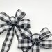 Plaid Black and White Decorative Bows / Set 6 Bows / Black and White ...