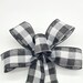 Plaid Black and White Decorative Bows / Set 6 Bows / Black and White ...