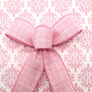 Pink Decorative Bows / Set 12 Bows / Pink and White Bows / Easter Pink ...