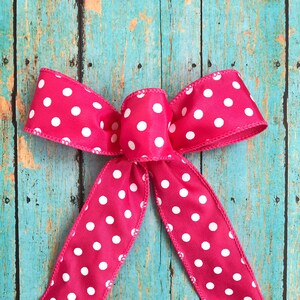Pink and White Decorative Bows Hot Pink Polka Dots Bows Pink and White ...