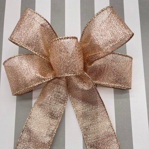 Rose Gold Decorative Bows / Set 8 Bows / Christmas Tree Bow / - Etsy
