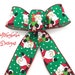 Santa Claus Decorative Bows Christmas Tree Bows Red Green Santa Claus ...