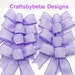 Purple Decorative Bows / Set 8 Bows / Small Spring Purple Colors Decor ...