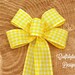 Yellow Gingham Decorative Bows / Set 6 Bows / Yellow and White - Etsy