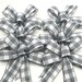 Gray Color Plaid Decorative Bows / Set 6 Bows / Gray and White - Etsy