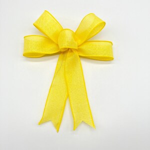 Yellow Decorative Bows / Easter Decor Bows / Set 6 Bows / Spring ...