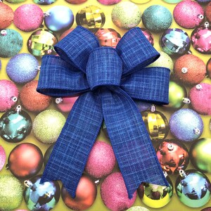Blue Bows Blue Christmas Tree Bows Small Navy Blue Decor Bows Gift Wrap ...