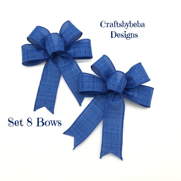 Small Blue Bows - Etsy