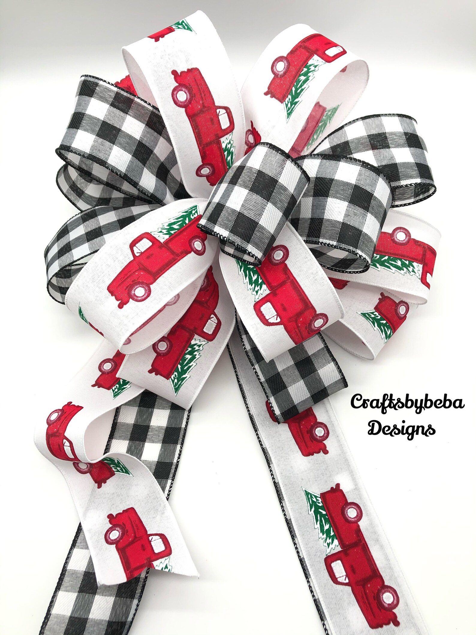 Red Truck Christmas Tree Topper / Christmas Tree Topper / Red | Etsy