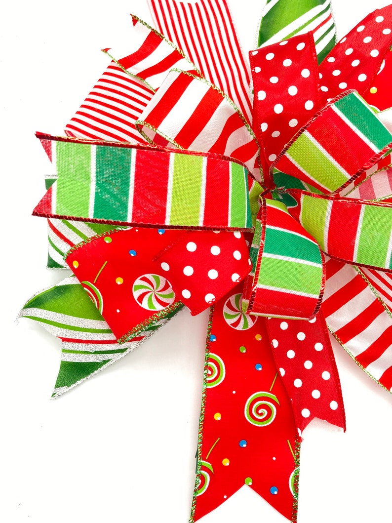 Christmas Candy Land Decorative Bow / Christmas Peppermint Bow - Etsy