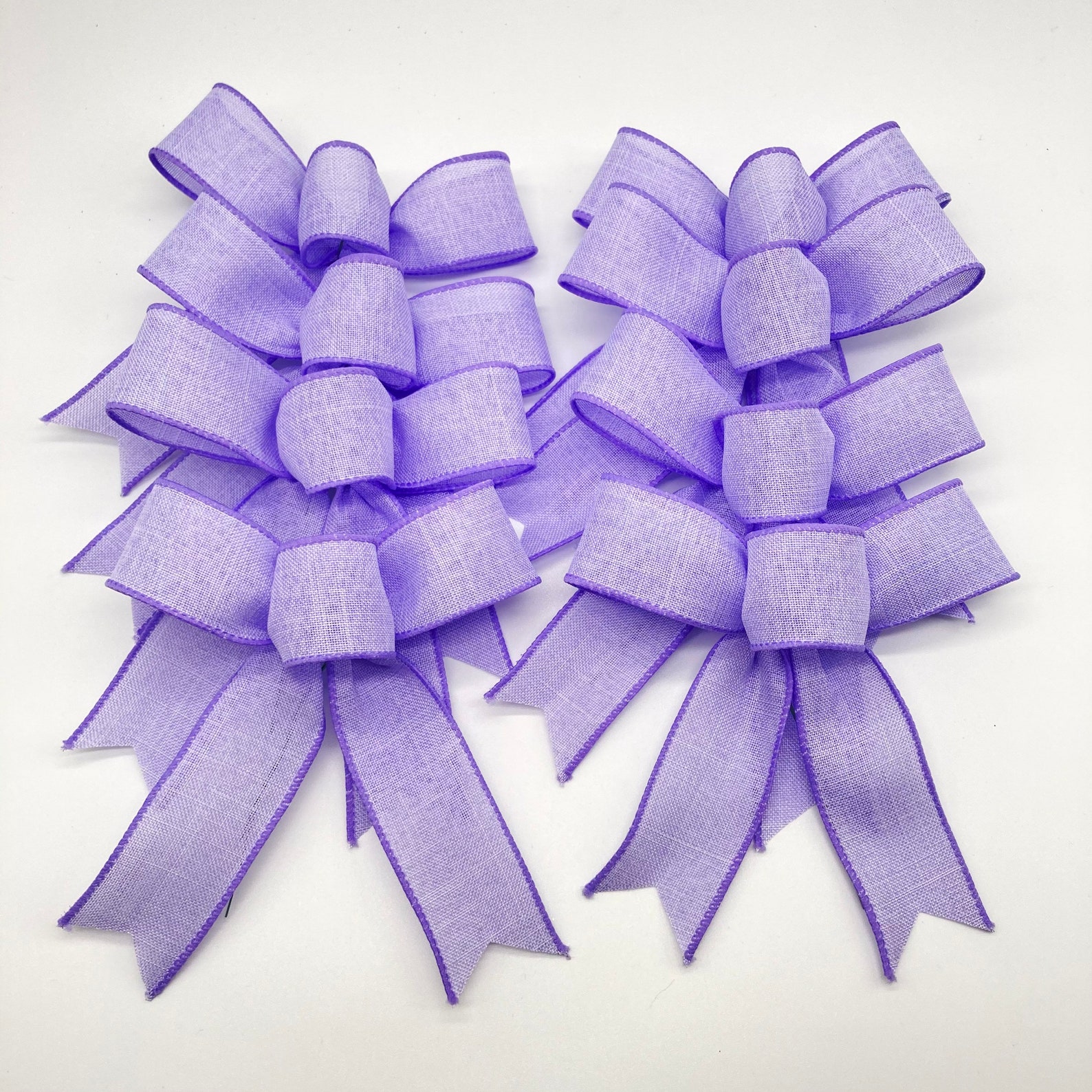 Purple Decorative Bows / Set 8 Bows / Small Spring Purple - Etsy