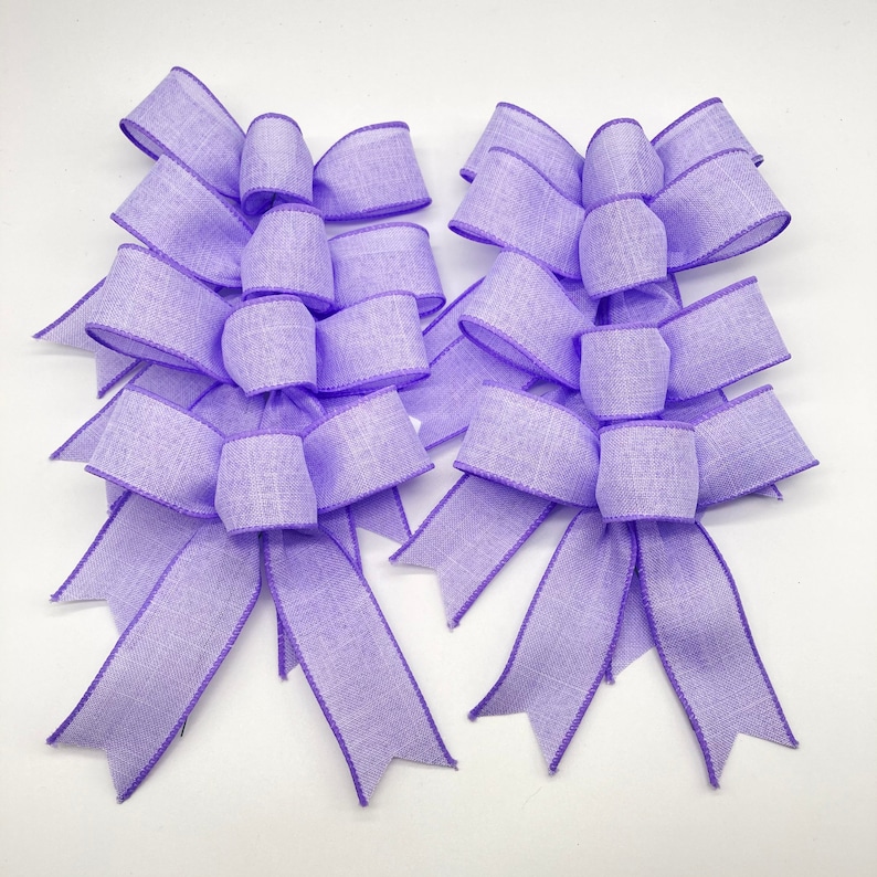 Purple Decorative Bows / Set 8 Bows / Small Spring Purple | Etsy