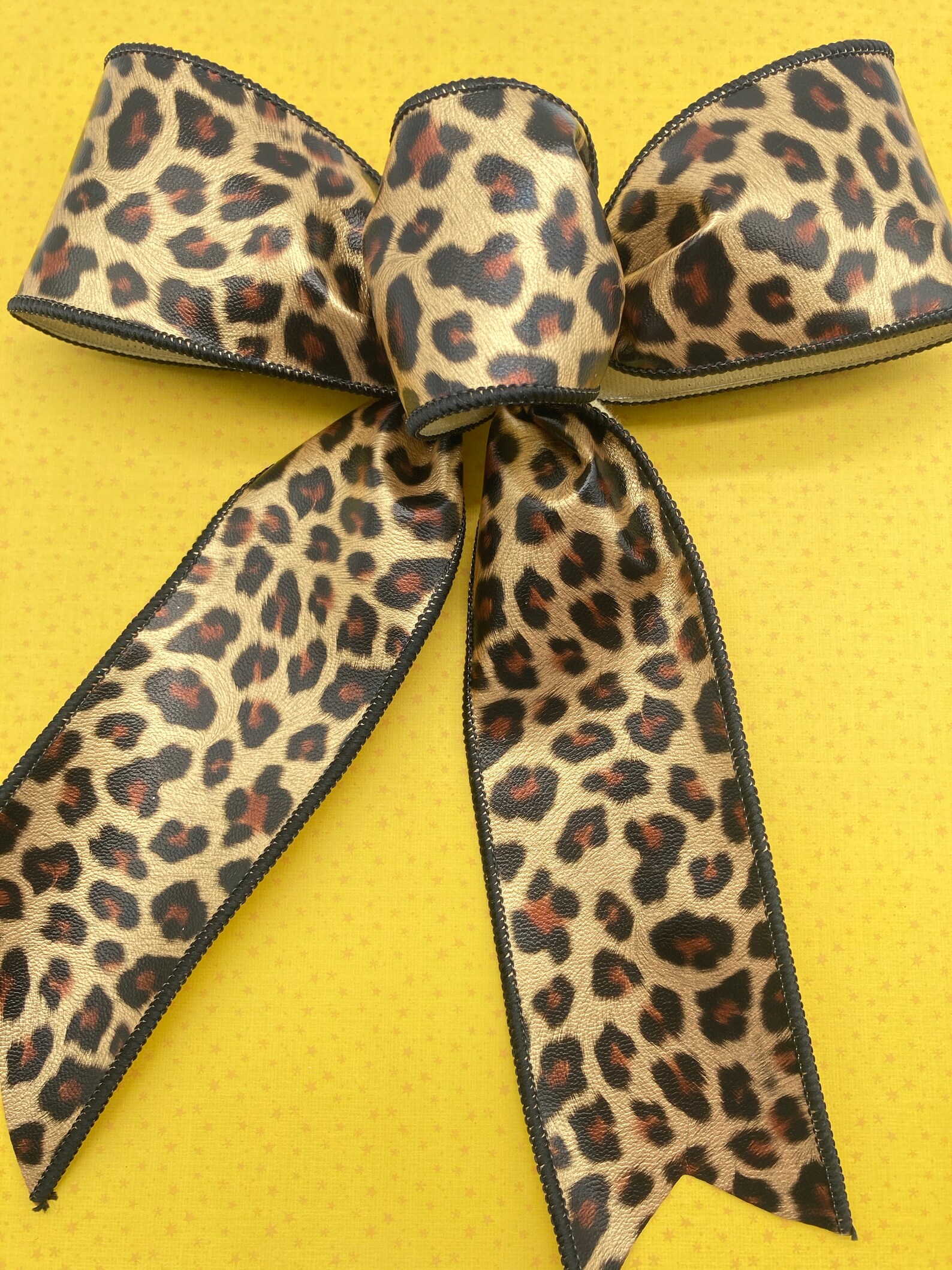 Cheetah Decorative Bows / Set 6 Bows / Christmas Tree Bows / | Etsy