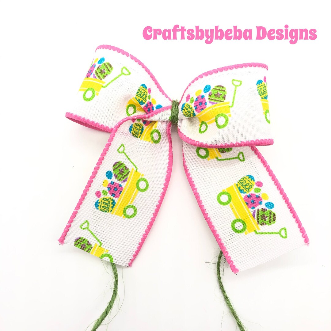 Easter Decorative Bows / Set 12 Bows / Small Easter Decor Bows / Pink ...