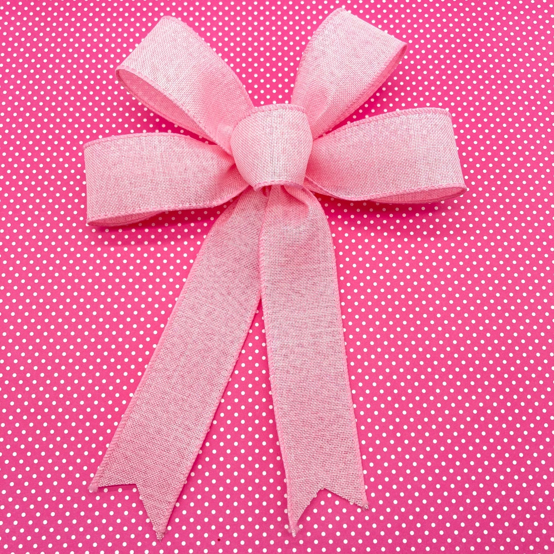 Pink Decorative Bows / Set 6 Bows / Easter Pink Decor Bows / - Etsy