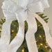 White Tree Topper / Christmas White Decorative Bow / Snowflakes White ...