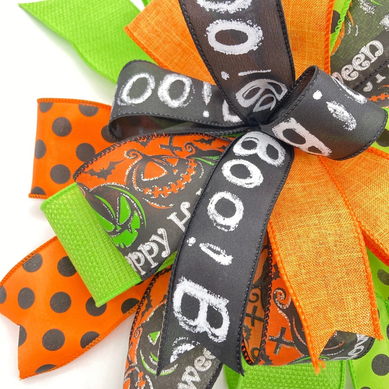 Halloween Bow / Halloween Decoration / Happy Halloween Bow / | Etsy