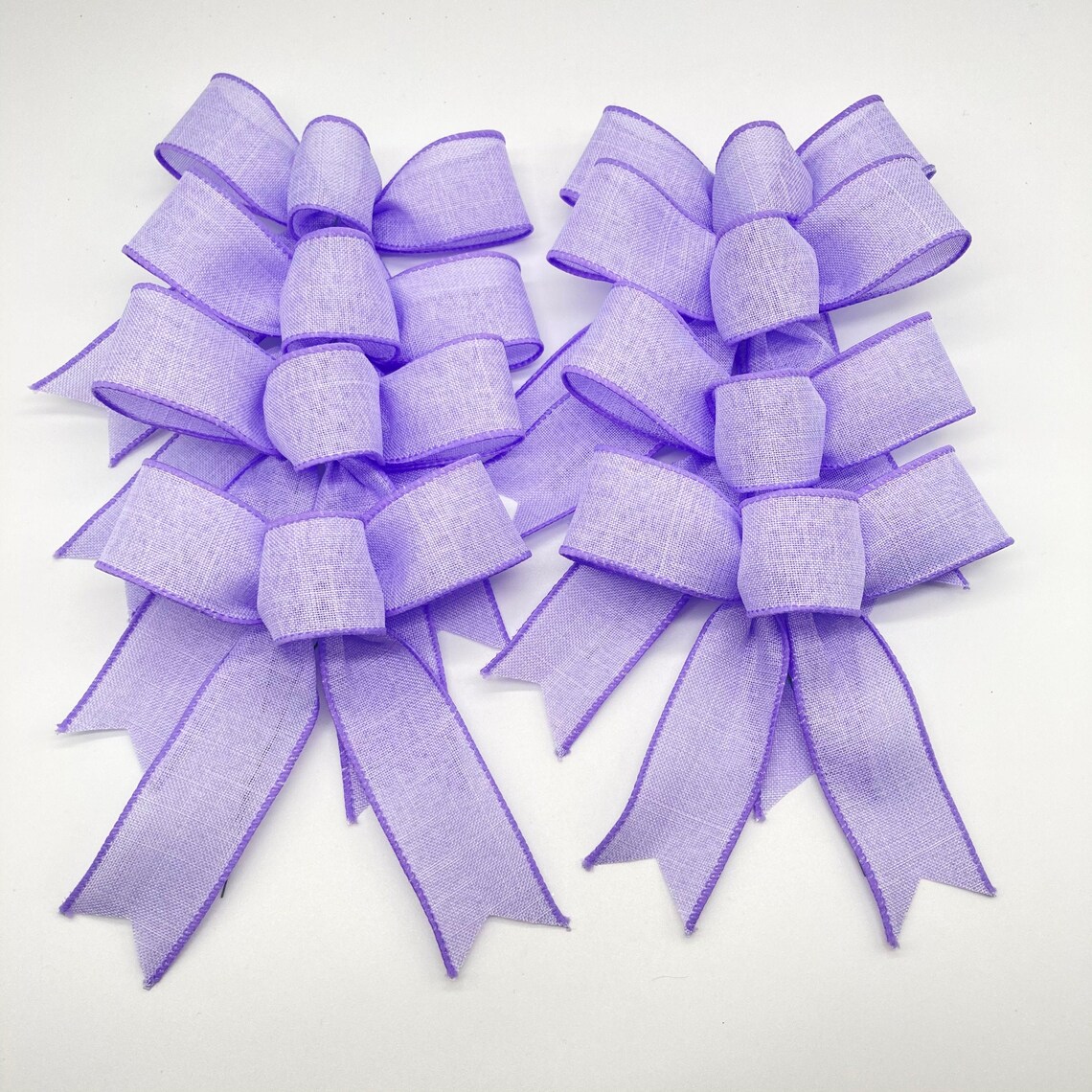 Purple Decorative Bows / Set 8 Bows / Small Spring Purple | Etsy