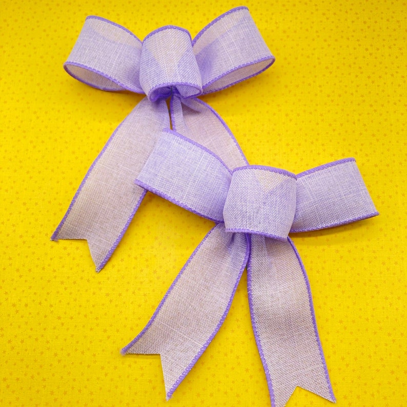 Purple Decorative Bows / Set 8 Bows / Small Spring Purple - Etsy