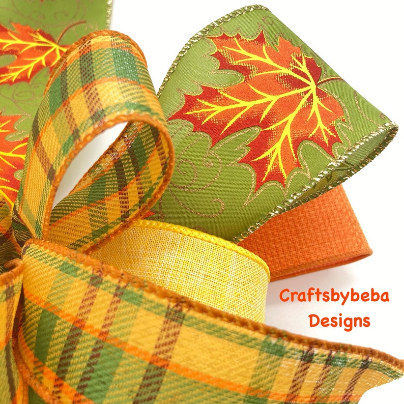 Fall Decorative Bow / Harvest Lantern Bow / Autumn Decor Bow / - Etsy