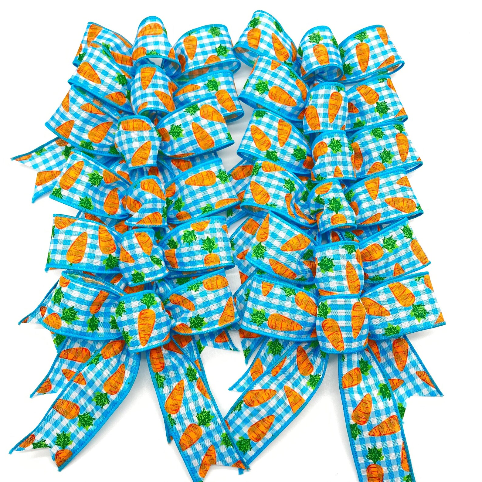 Easter Decorative Bows / Set 12 Bows / Easter Blue Plaid | Etsy