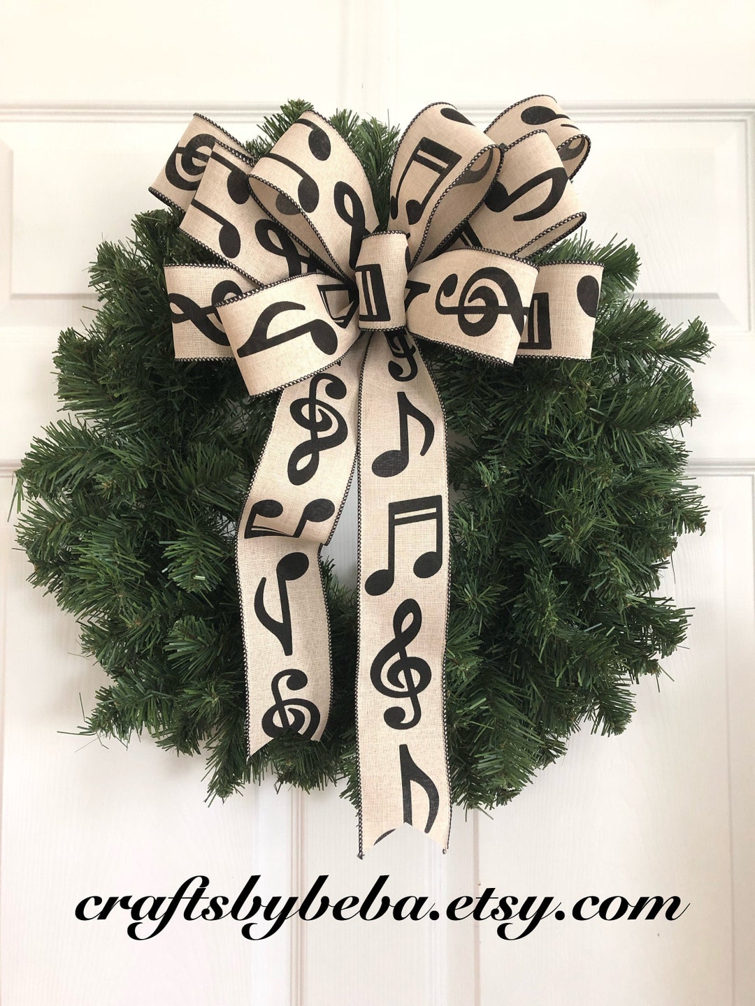 Music Notes Tree Topper / Music Wreath Bow / Bold Music Note - Etsy