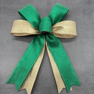 Emerald Green & Gold Christmas Tree Bows - Set of 6 - Etsy
