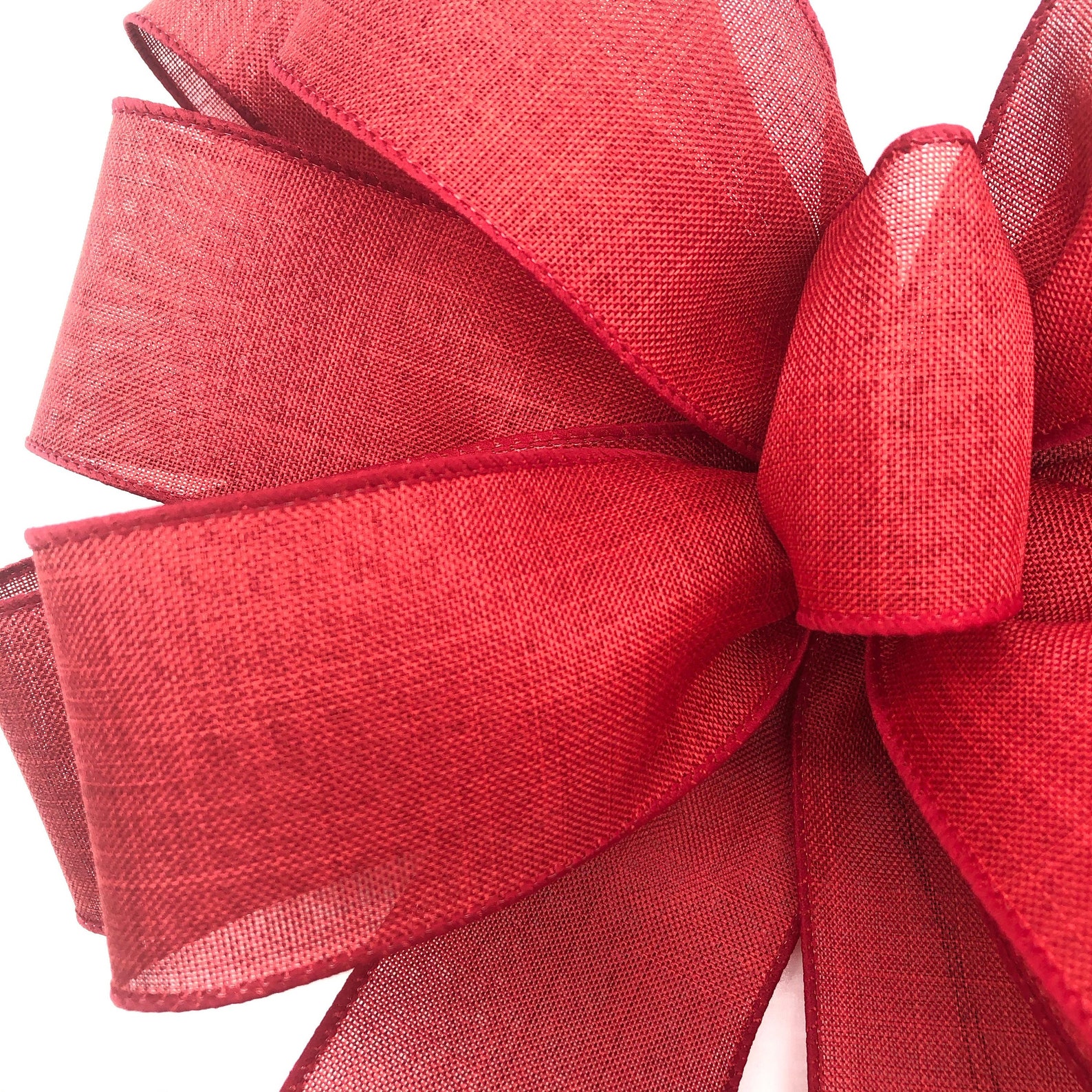 Red Decorative Bow / Red Wreath Bow / Red Christmas Tree | Etsy