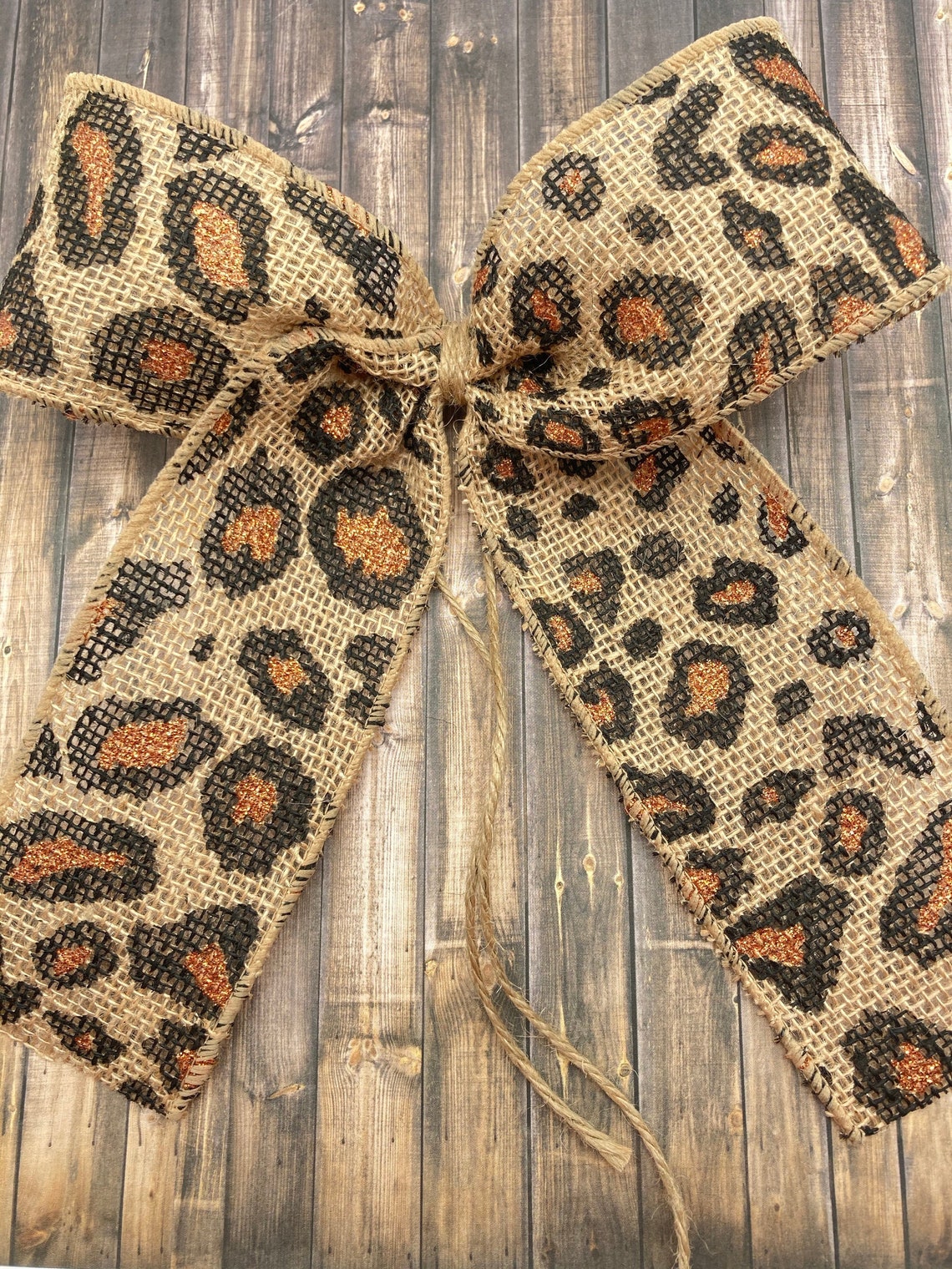 Cheetah Decorative Bows / Set 6 Bows / Rustic Cheetah Decor | Etsy