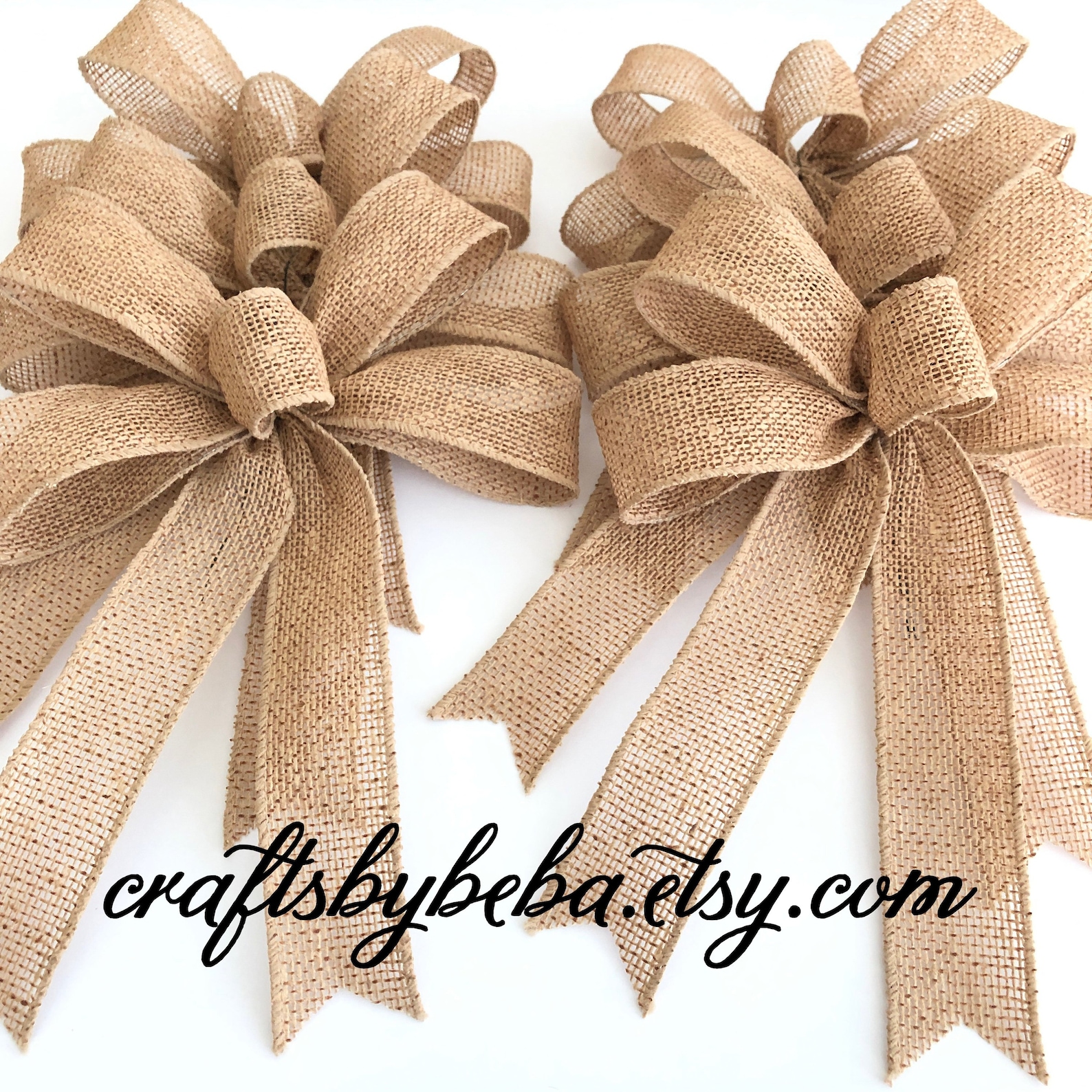 Burlap Decorative Bows / Rustic Burlap Bows / Valentine - Etsy