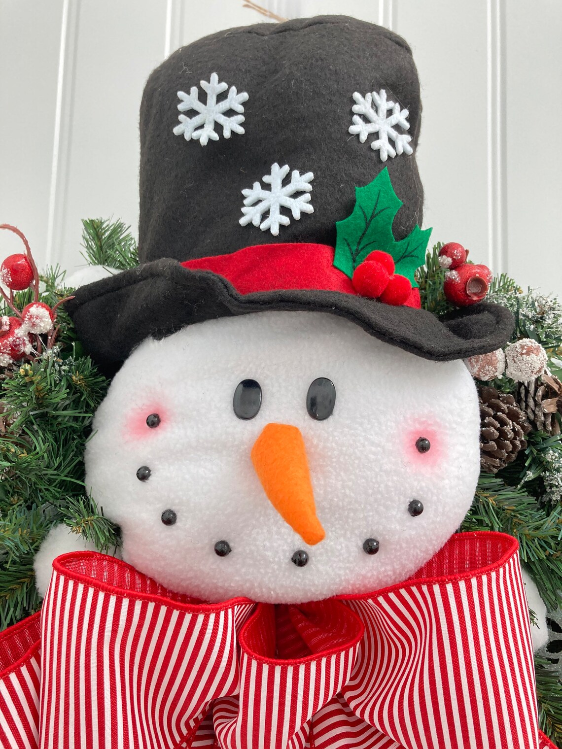 Snowman Wreath / Snowman Christmas Wreath / Snowman Door - Etsy