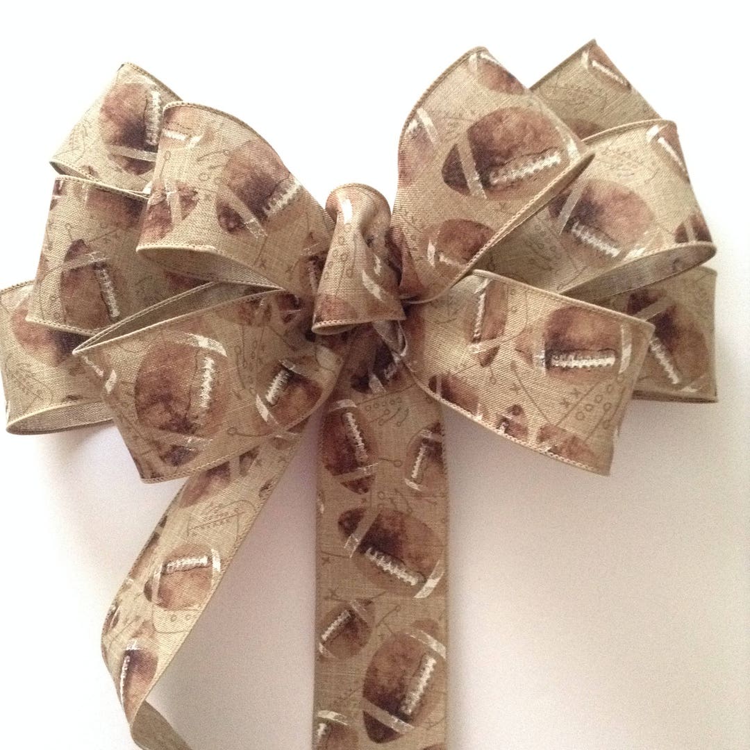 Football Decorative Bow / Wreath Football Bow / Sport Decor Bow ...
