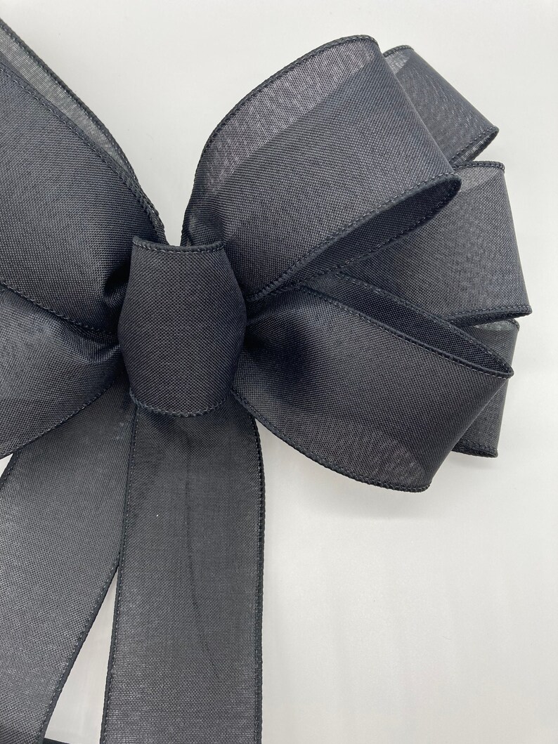 Black Wreath Bow / Halloween Black Decorative Bow / Black - Etsy