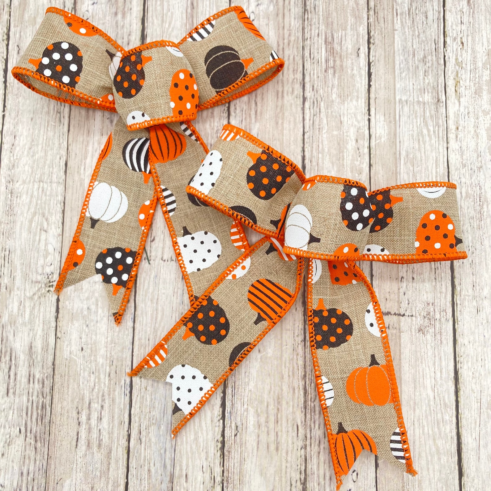 Fall Decorative Bows / Set 8 Bows / Harvest Decor Bows / - Etsy