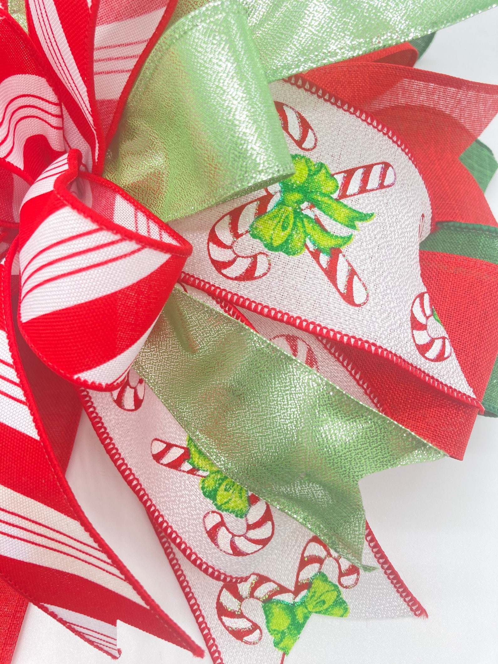 Candy Cane Christmas Tree Topper / Peppermint Christmas - Etsy