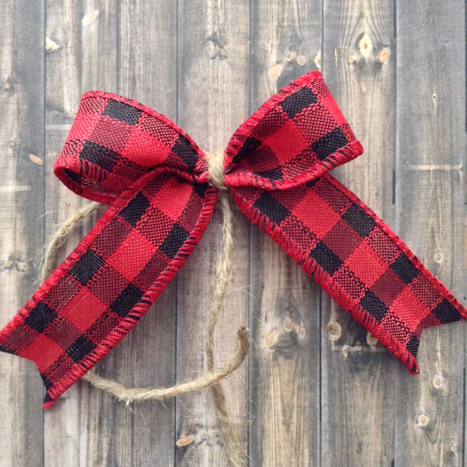 Christmas Small Plaid Bows / Red and Black Tiny Plaid Bows / | Etsy