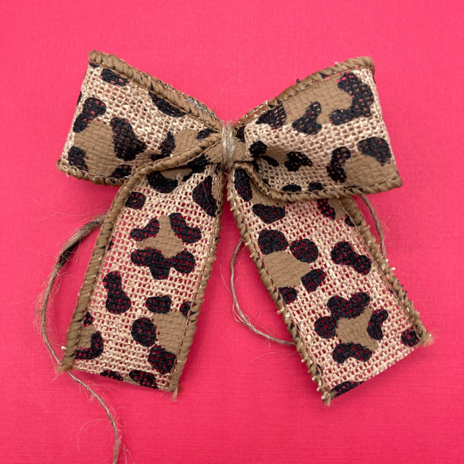 Cheetah Christmas Bows / Set 12 Bows / Animal Print Rustic | Etsy