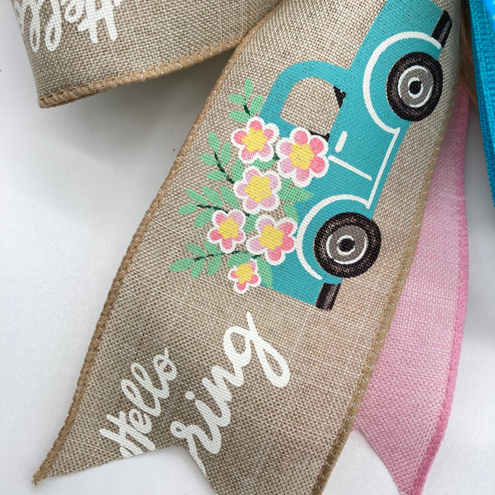 Easter Decorative Bow / Easter Tree Topper / Easter Pickup - Etsy