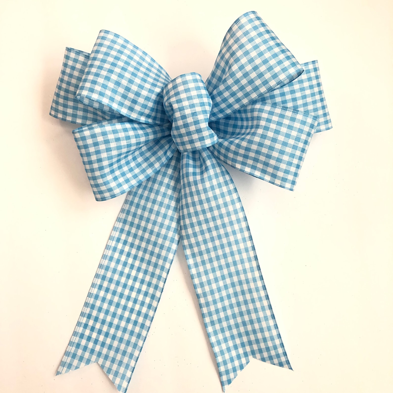 Blue and White Bows / Blue Gingham Decorative Bows / Set of 3 | Etsy