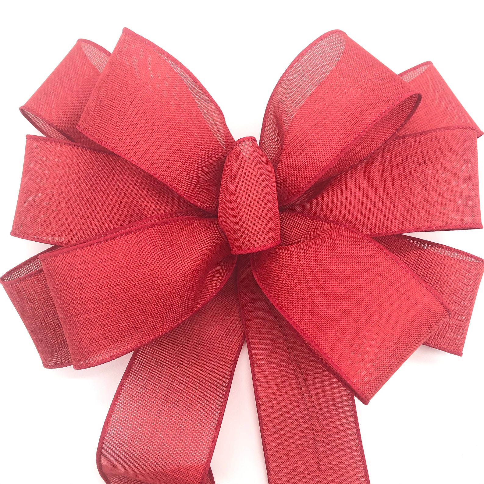 Red Decorative Bow / Red Wreath Bow / Red Christmas Tree | Etsy