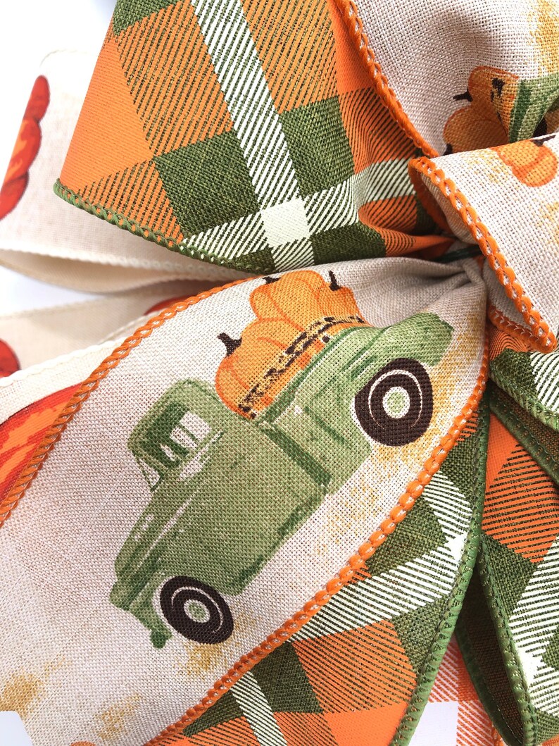 Harvest Decorative Bow / Fall Decor Bow / Autumn Bow / Green - Etsy
