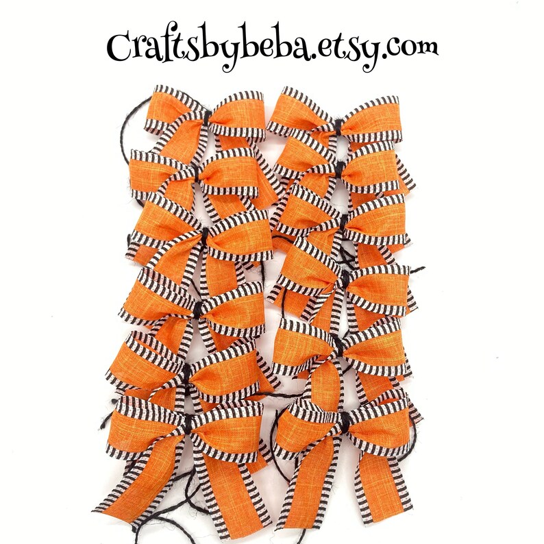 Halloween Decorative Bows / Set 12 Bows / Halloween Orange - Etsy